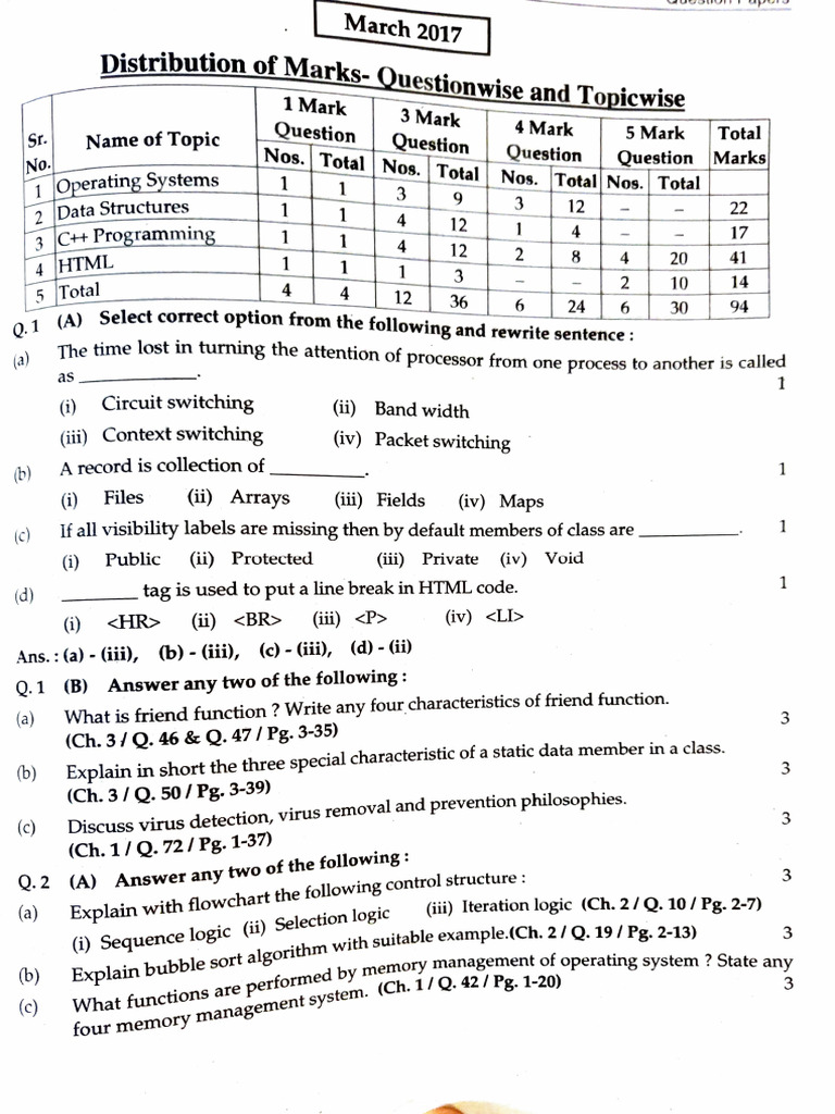Question Papers (Paper L) - 2017-2020 | PDF | Integer (Computer Science ...