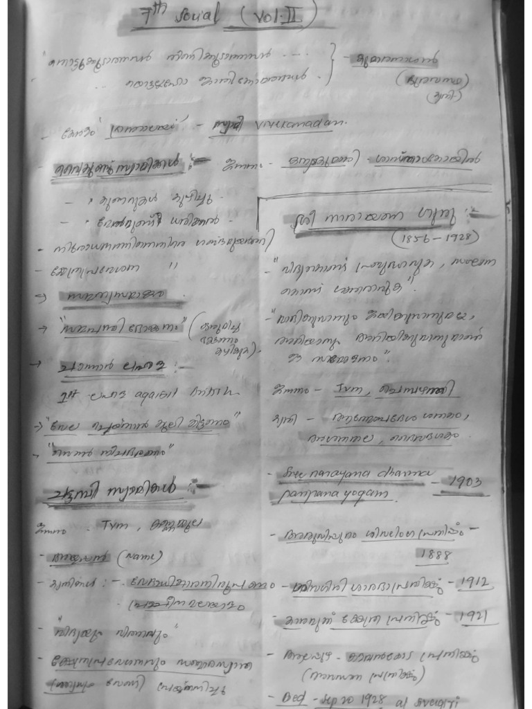 7th ss. written notes | PDF