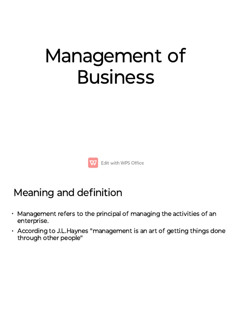 Principles and Process of Business Management | PDF | Decision Making ...