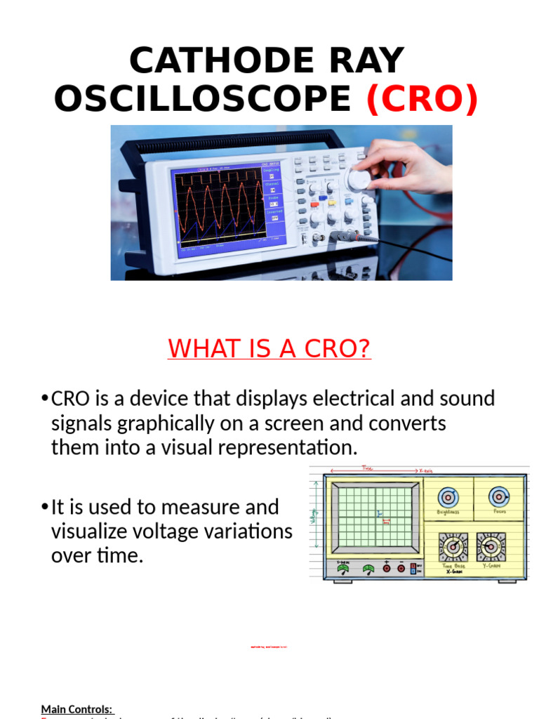 Cathode Ray Oscilloscope (Cro) | PDF