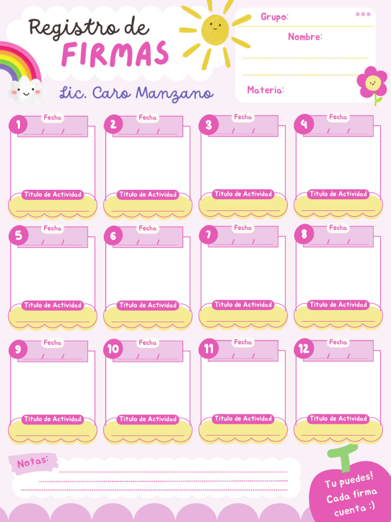 Hoja_Registro de Firmas | PDF