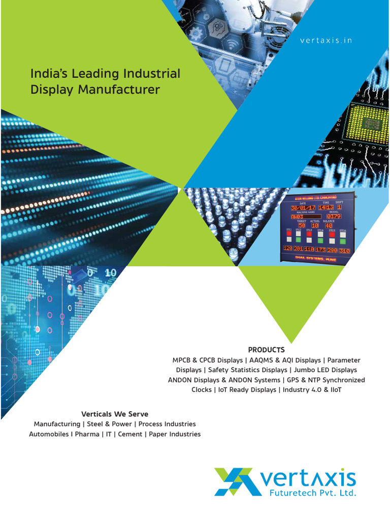 Vertaxis Brochure - Industrial Displays | PDF | Programmable Logic Controller | Computer Science