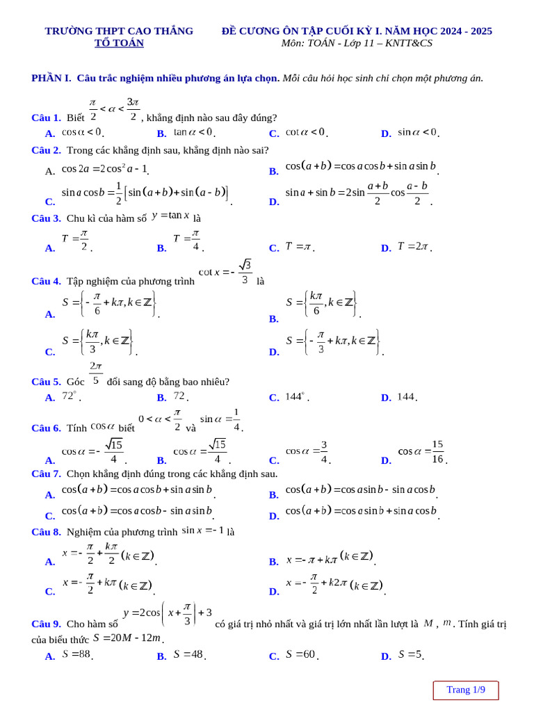 Đề-Cương-Ck1-K11-Ct 2 | PDF