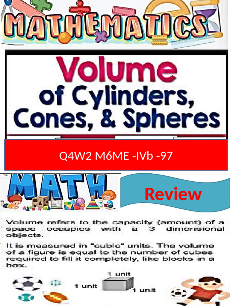 MATH6Q4W2_Volume-of-cylinder-cone-and-spheres | PDF