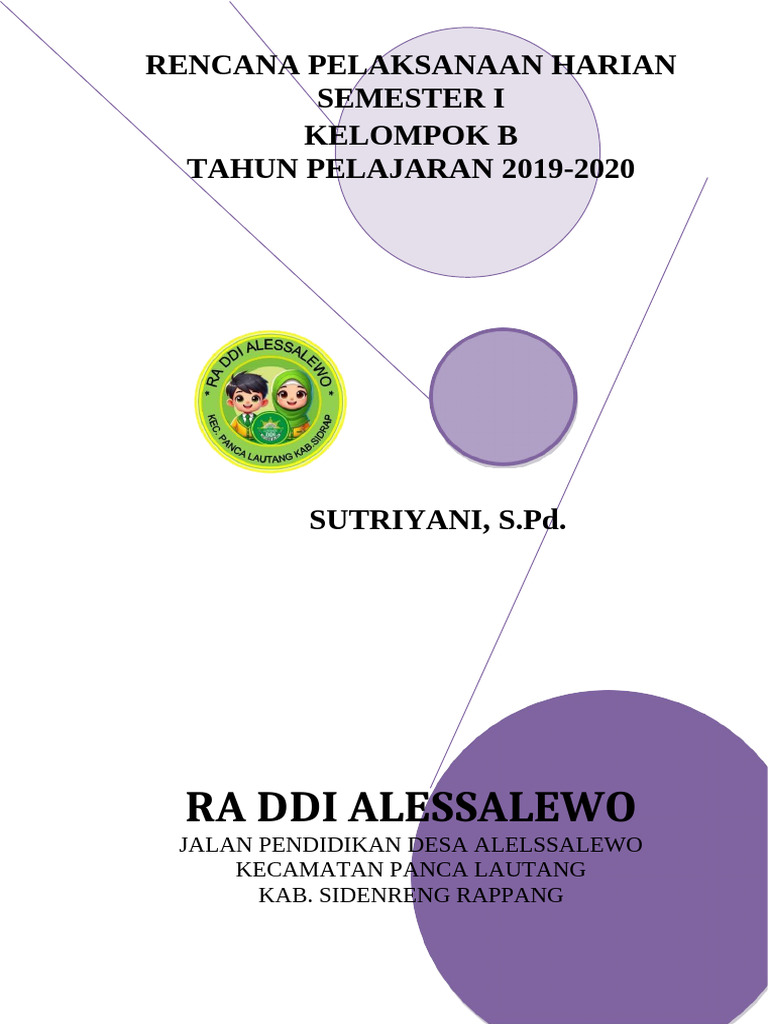 Sampul Rpph 2019-2020 Semester 2 | PDF