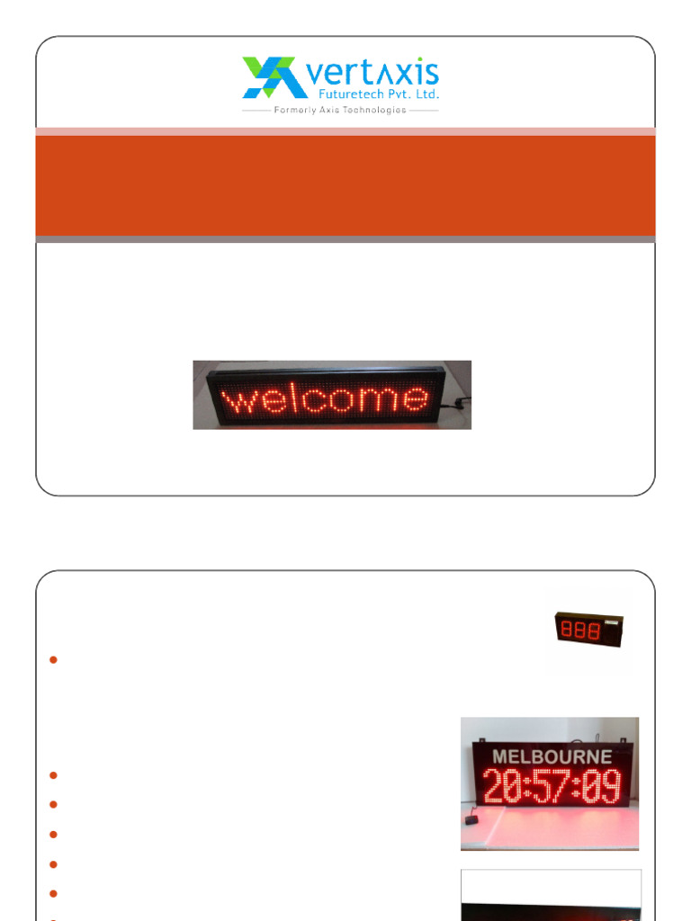 Vertaxis Futuretech - LED Display - Product Catalog | PDF | Computing | Computer Engineering