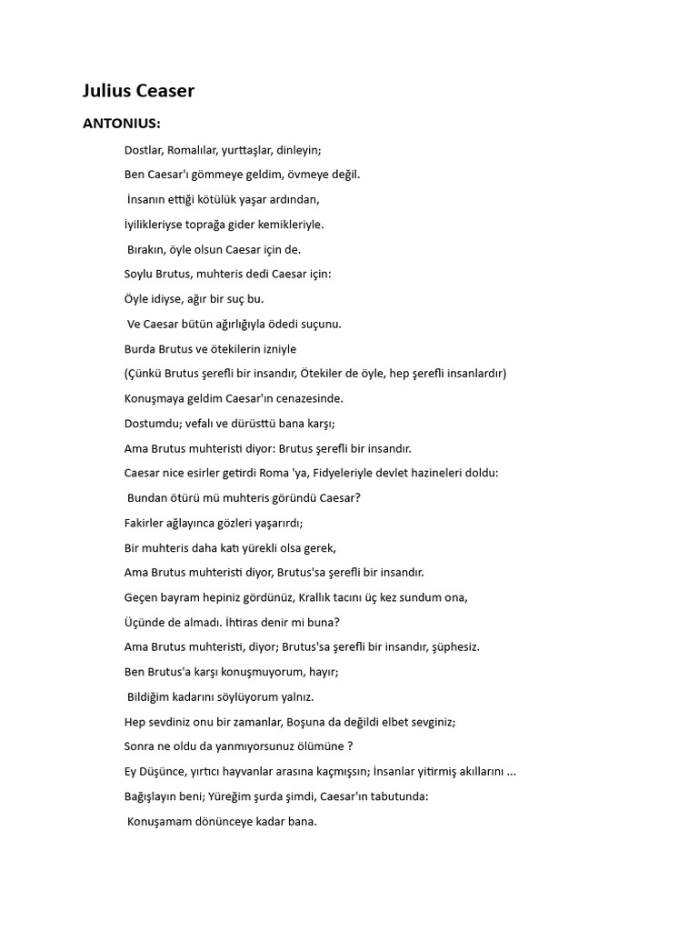 Julius Ceaser _ Antonius | PDF