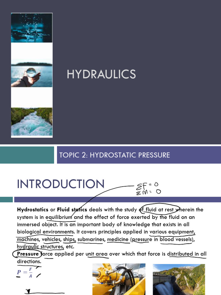 Understanding Hydrostatic Pressure Principles | PDF | Pressure ...