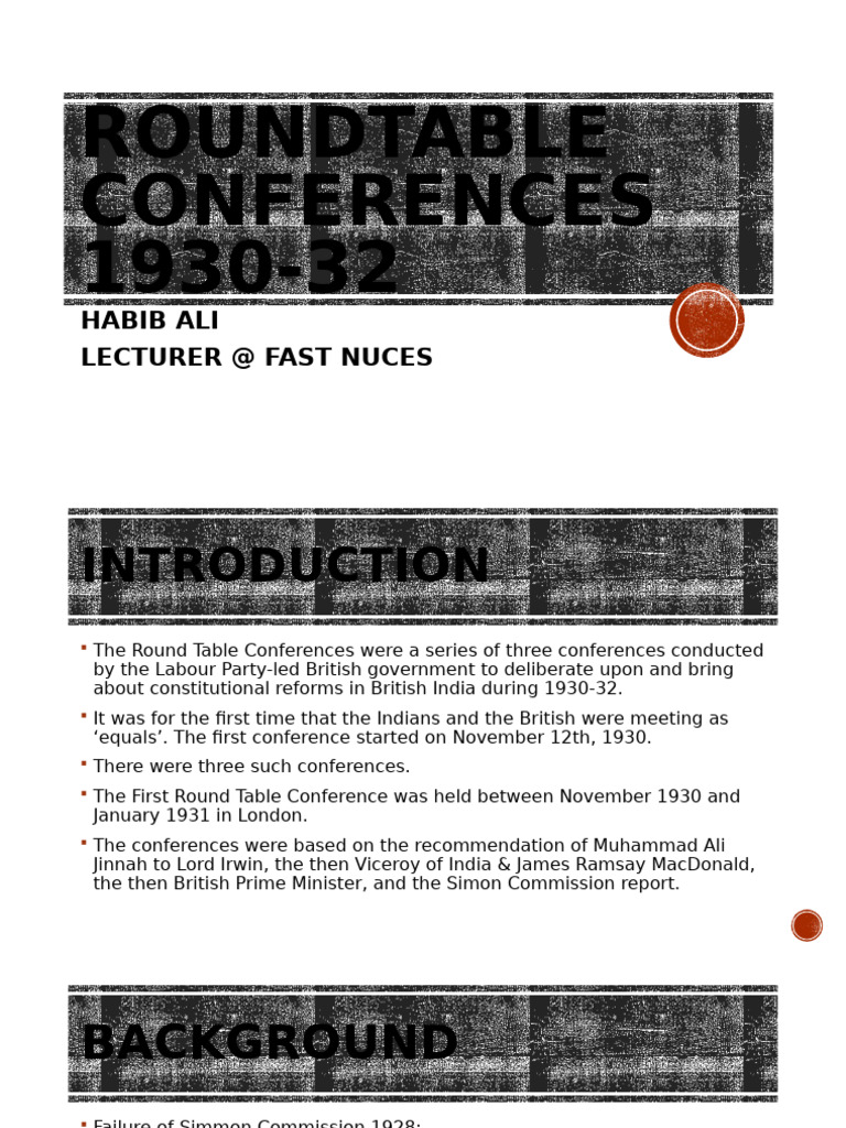Overview of Round Table Conferences 1930-32 | PDF | Politics Of India ...