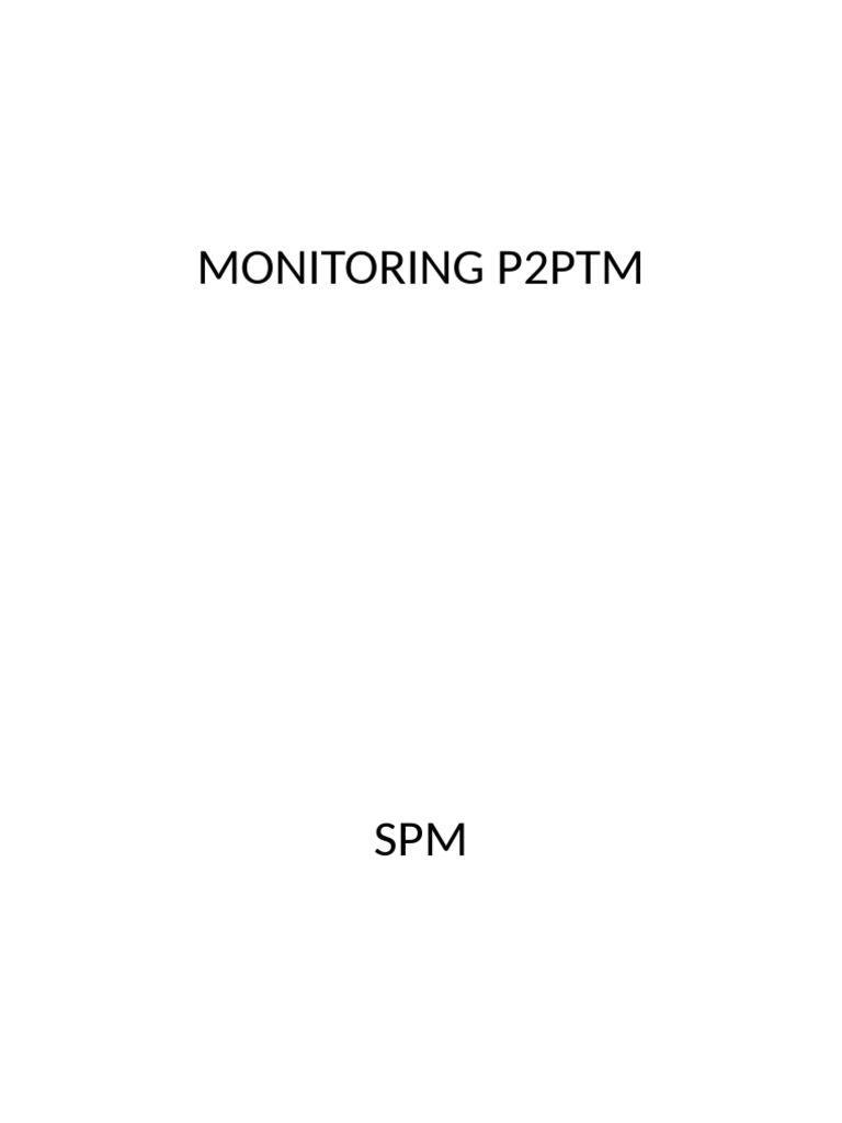 Monitoring P2PTM | PDF