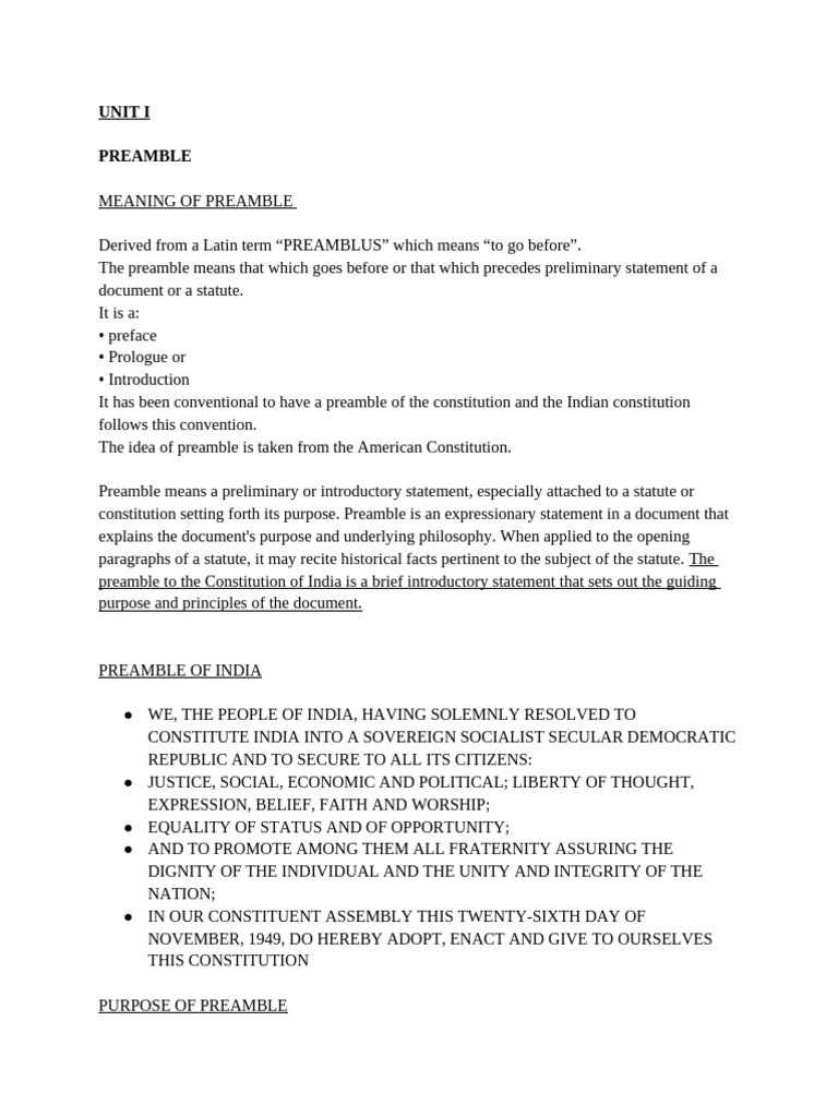 PREAMBLE | PDF | Constitution | Socialism