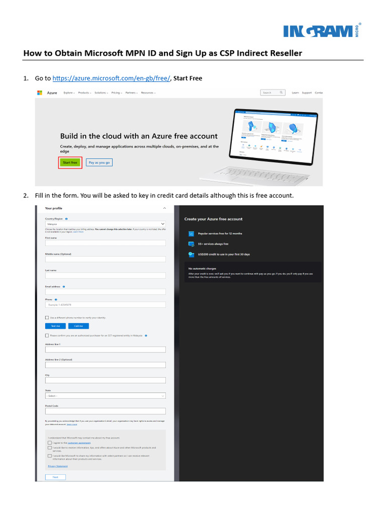 How To Enroll As CSP Indirect Reseller - New - 5 Dec 2023 | PDF