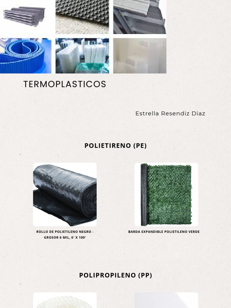 Productos de Termoplásticos y Aplicaciones | PDF