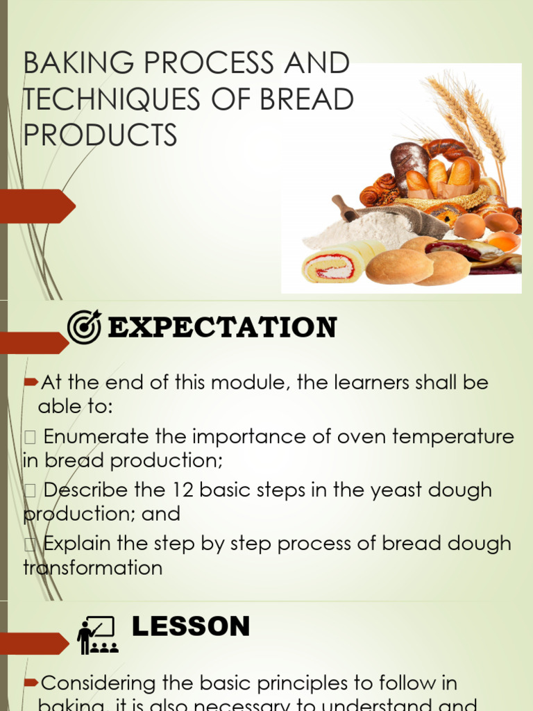 Baking Process and Techniques of Bread Products | PDF | Breads | Baking