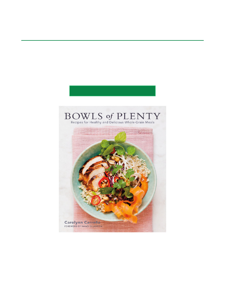 Bowls of Plenty Cookbook Overview | PDF
