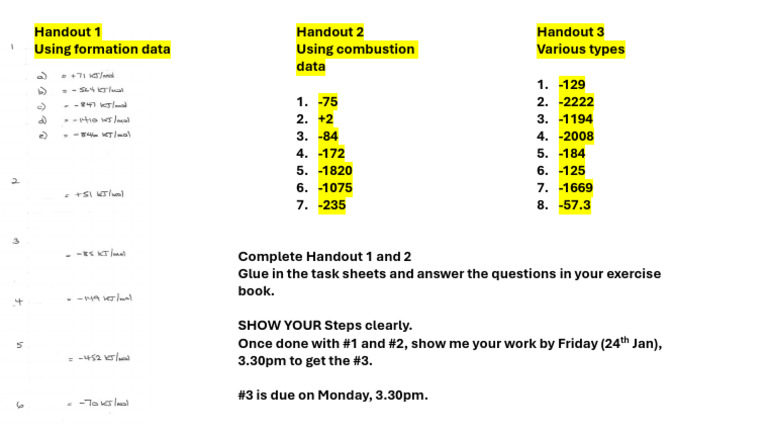 Hess-s Law - Thermochemical Cycles - Practice Questions (Answers) | PDF