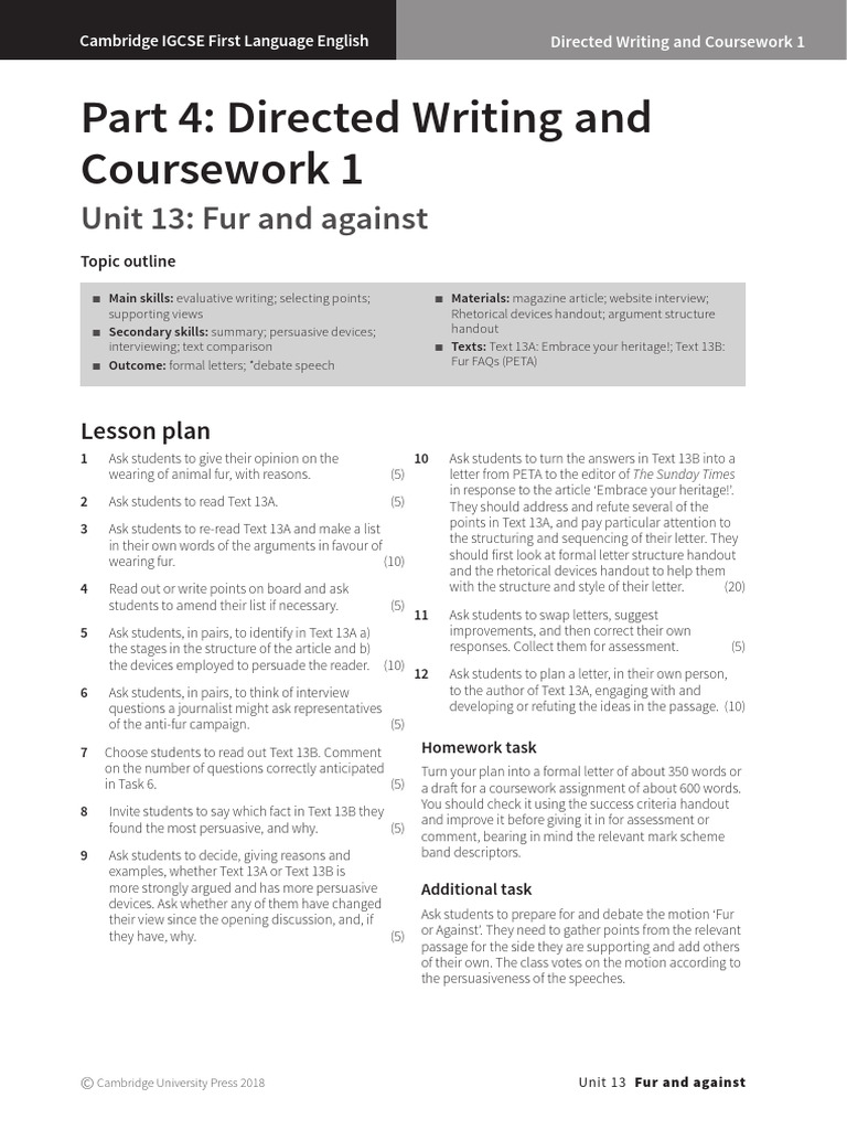 Teaching Notes 13 IGCSE FLE | PDF | Rhetoric | Human Communication