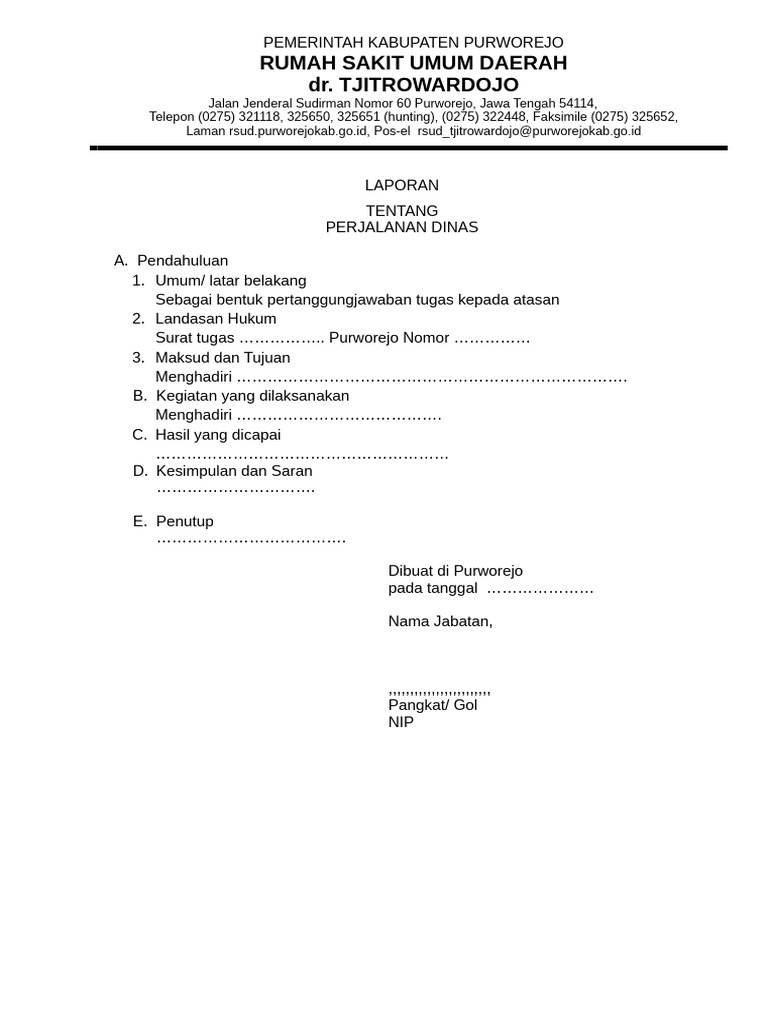 Format Laporan SPPD Baru | PDF