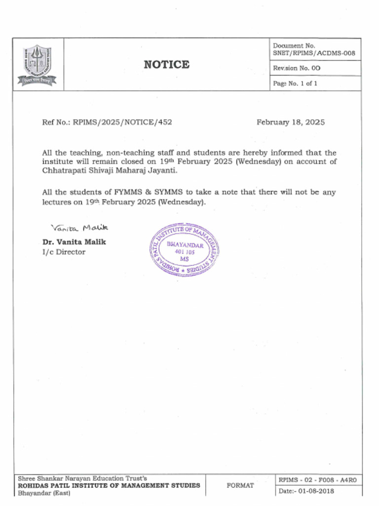 Feb Notice | PDF
