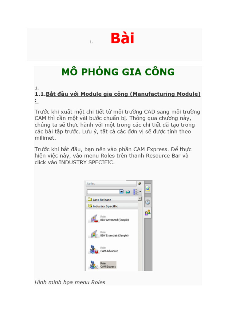 Mo Phong Gia Cong Tren NX | PDF