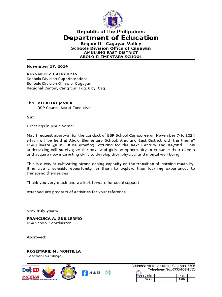 BSP PROPOSAL 2024 | PDF | Youth Organizations | Scouting