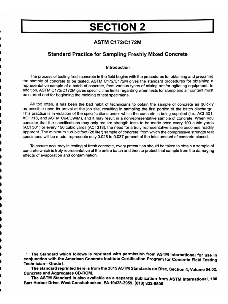 ASTM-Sampling Fresh Concrete | PDF
