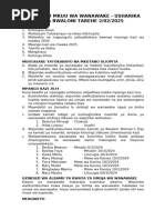 Kanisa 2025 Mpango Kazi | PDF