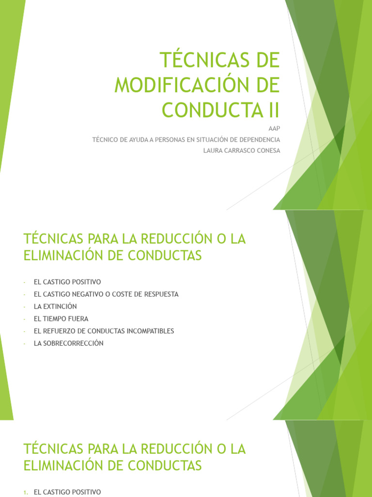 t-4.TÉCNICAS DE MODIFICACIÓN DE CONDUCTA II | PDF | Comportamiento ...