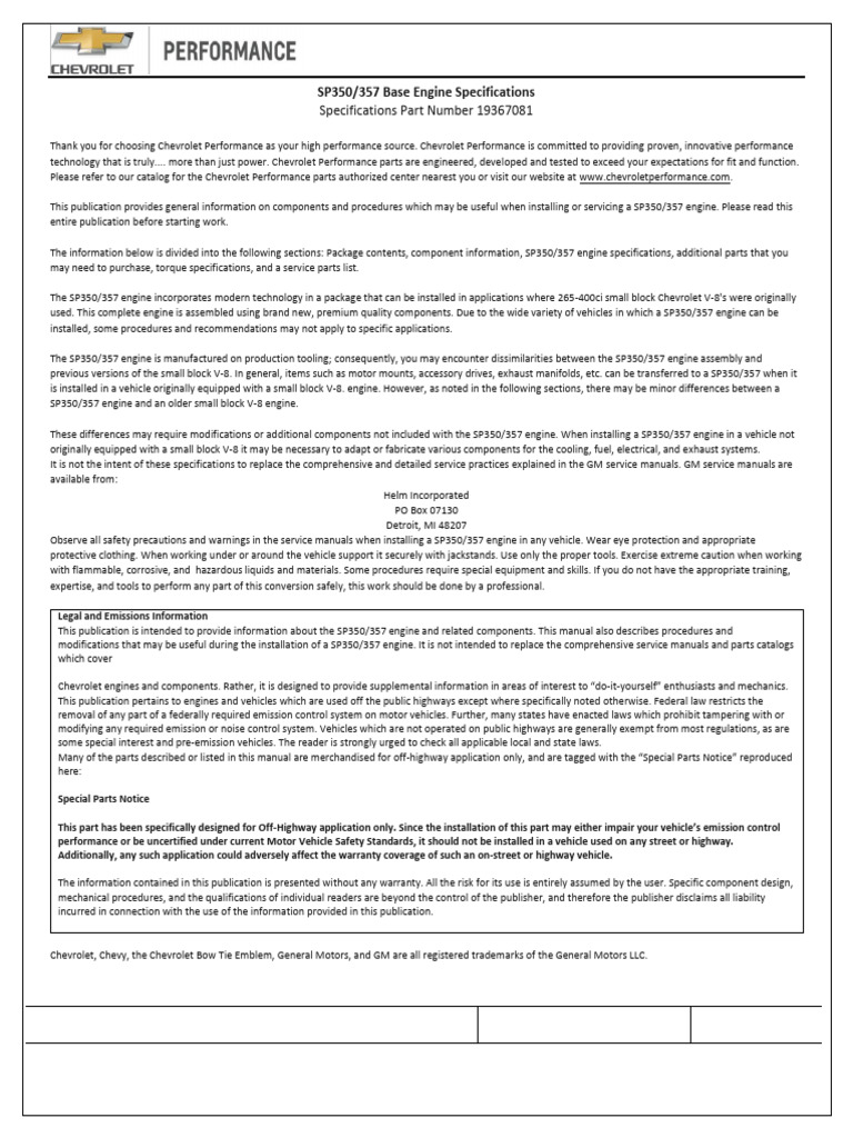 sp-350-357-base-19367082 | PDF | Engine Technology | Engines