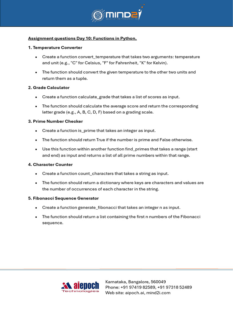 Day10 DailyAssignmentPDF | PDF