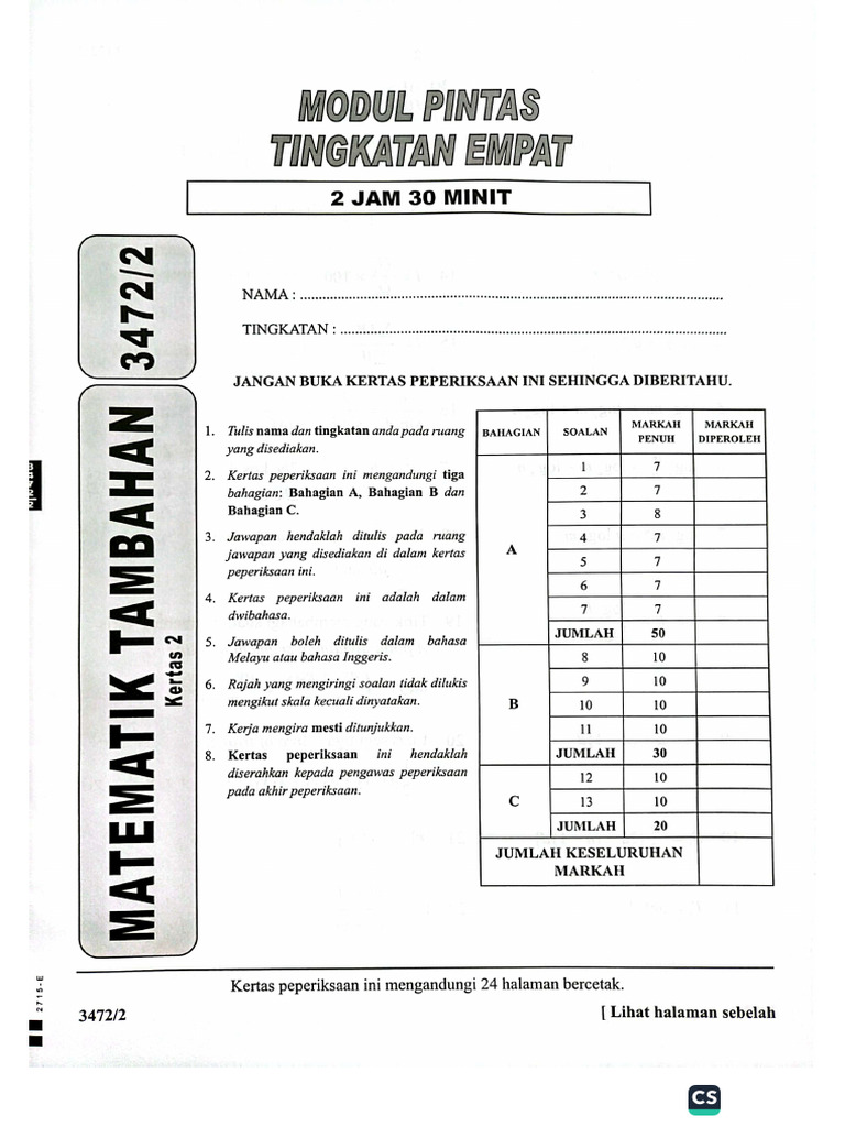 Modul Pintas PAT MT K2 T4 2023 | PDF