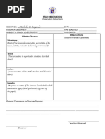 Revised STAR OBSERVATION Notes Blank Form | PDF