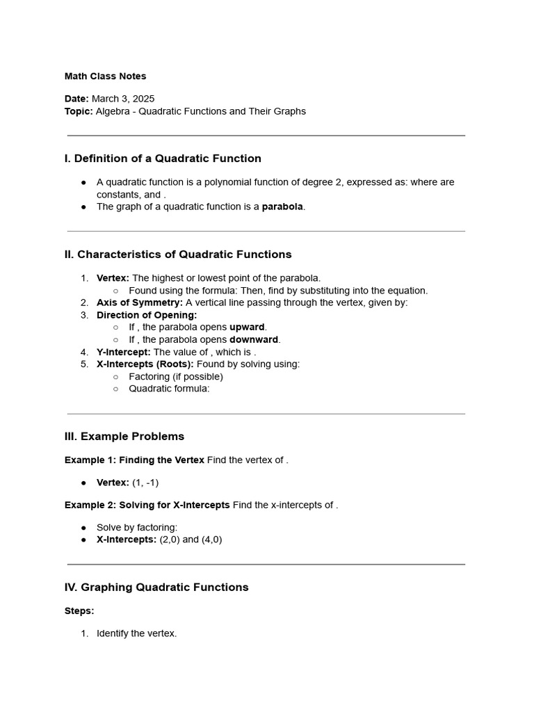 Understanding Quadratic Functions | PDF