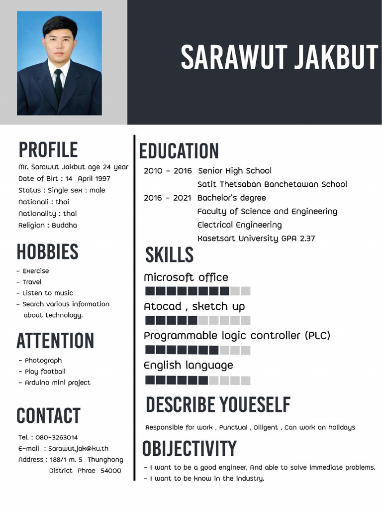 Resume Eng Sarawut | PDF