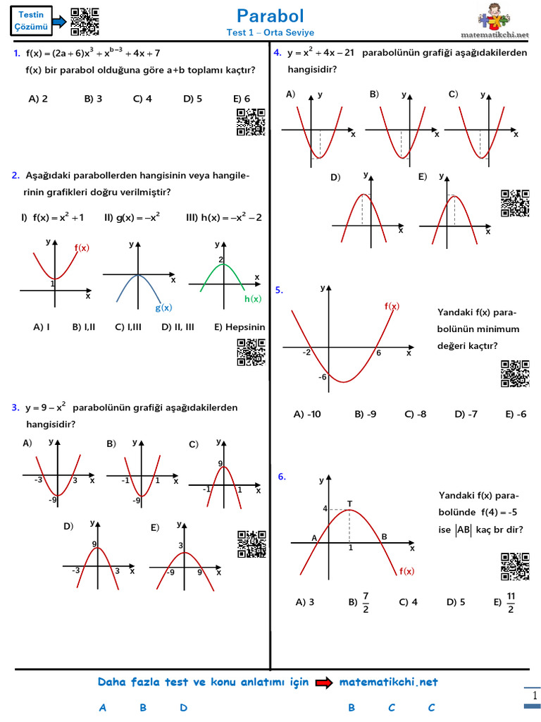 Parabol Test 1 O | PDF