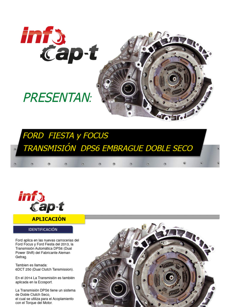 FORD La Transmisión DPS6 (Comprimido Smallpdf) | PDF | Embrague | Engranaje