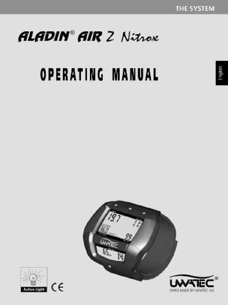 Uwatec Aladin Z Nitrox Manual | PDF | Scuba Diving | Underwater Diving