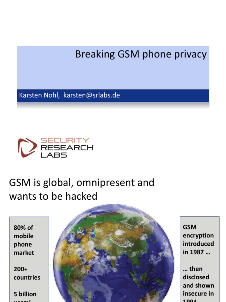 Eaking - GSM .Privacy - Blackhat | PDF | Gsm | Graphics Processing Unit