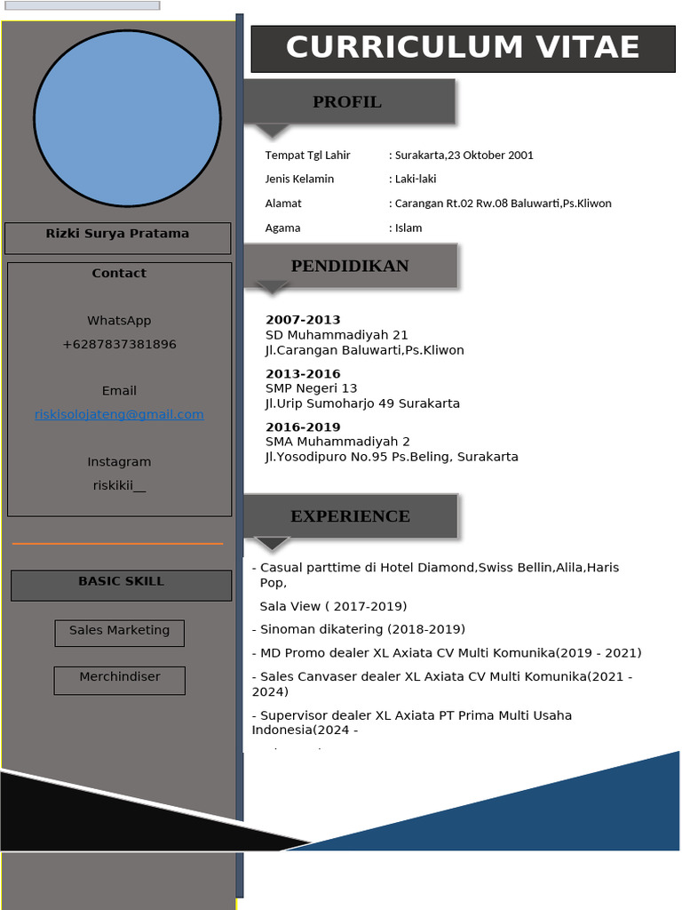 CV Rizki Surya Pratama 2024 | PDF
