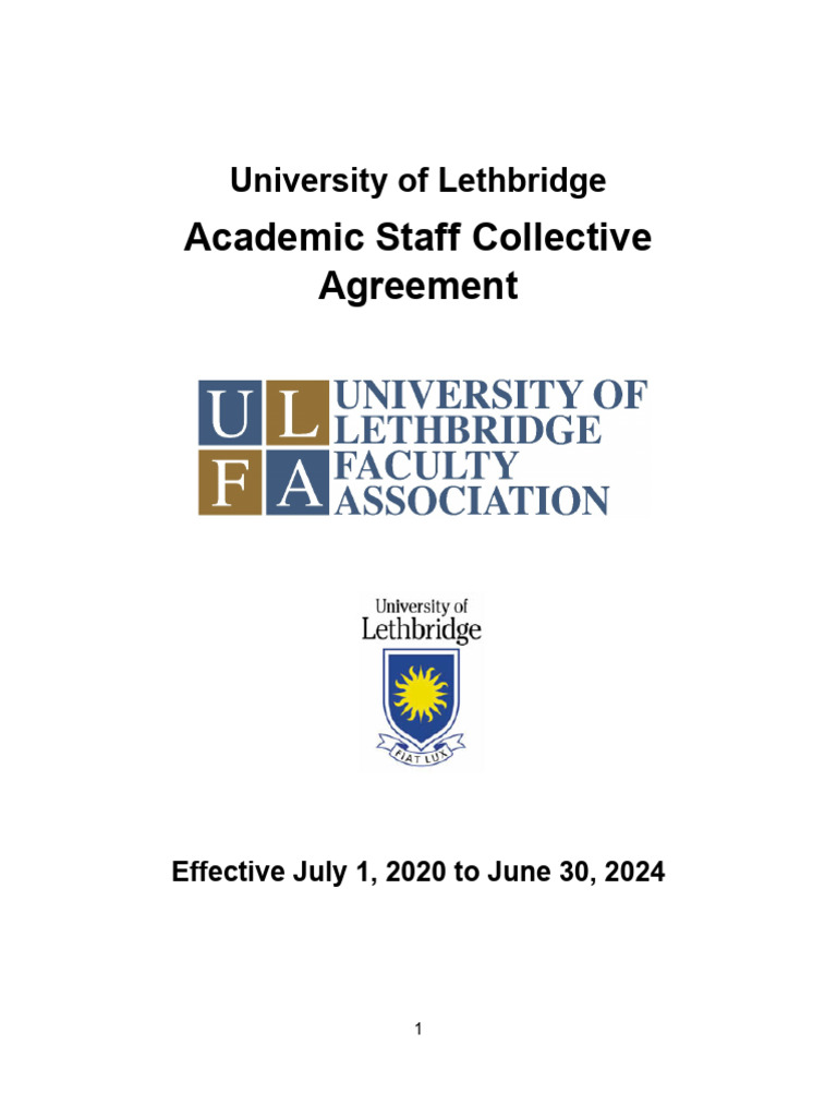 2020 2024 UofL Academic Staff Collective Agreement | PDF | Discovery ...