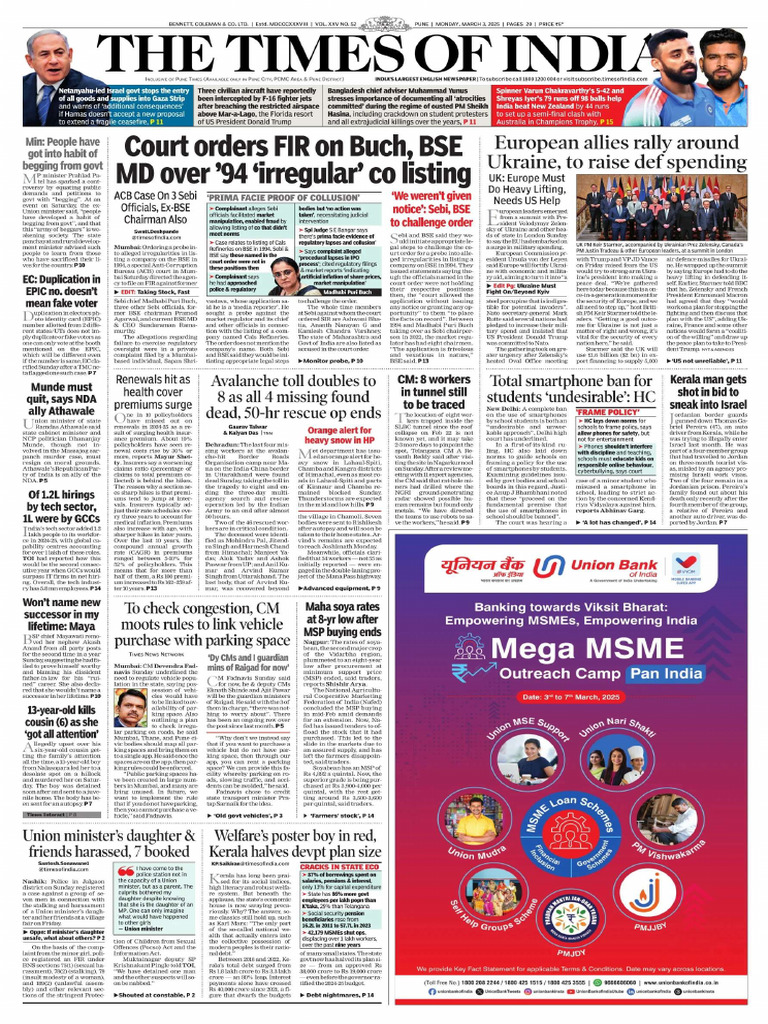 TOI Pune 03-03-2025 | PDF