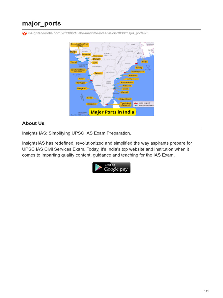 Major Ports | PDF