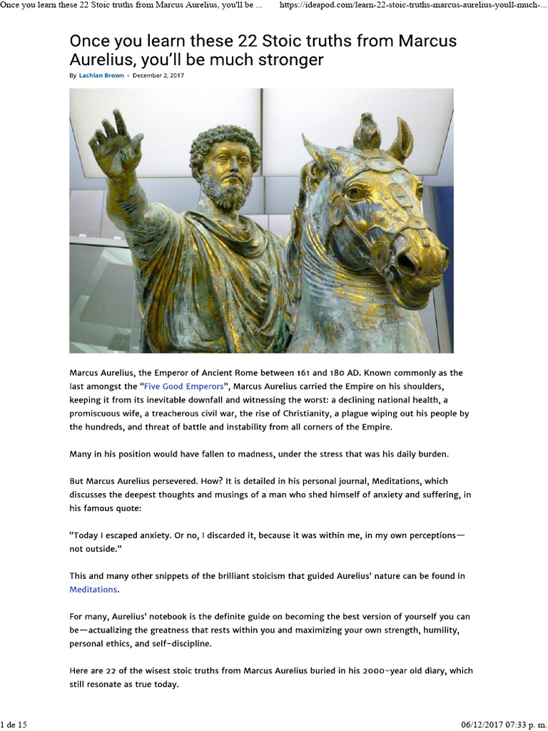 22 Stoic Marco Aurelio | PDF | Stoicism | Monism