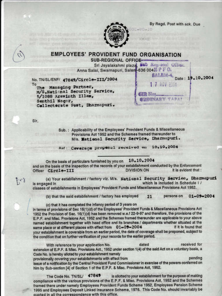 Epf Regi | PDF