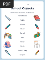 Numbers, Colours and School Objects Tasks | PDF