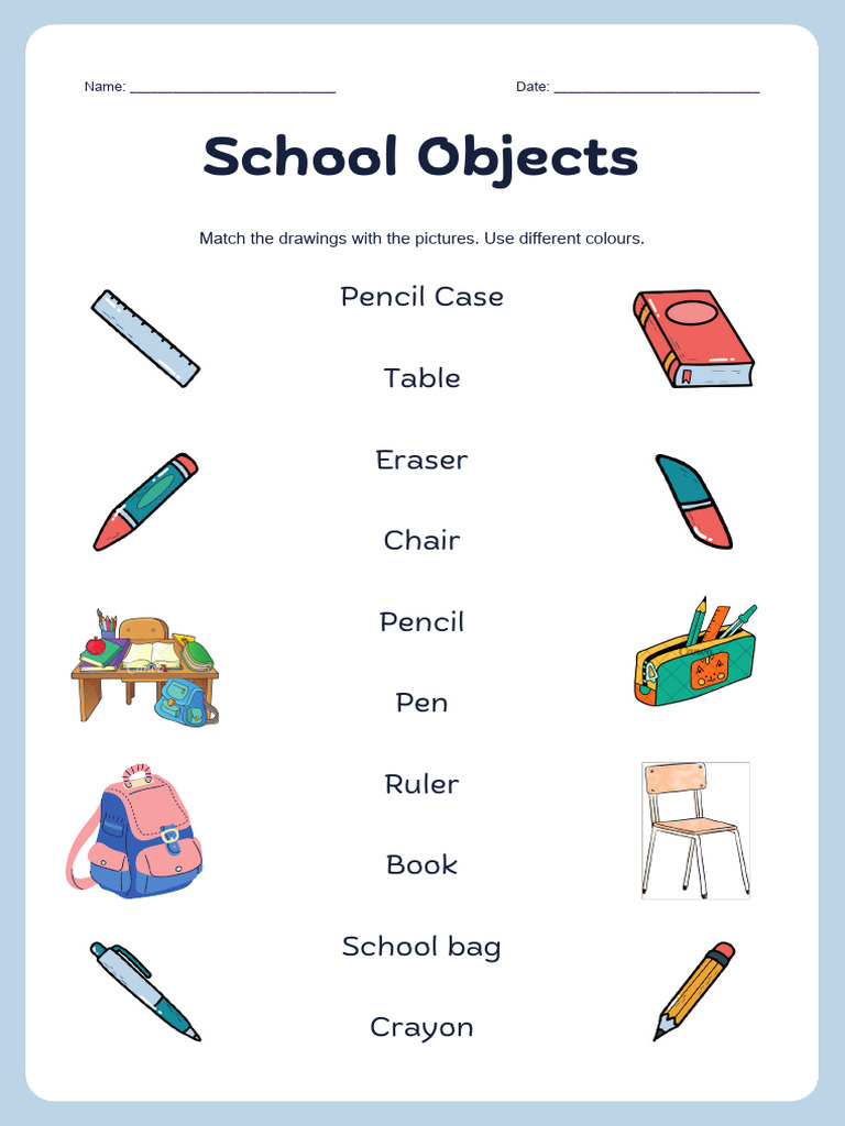 School Things 1st Grade | PDF