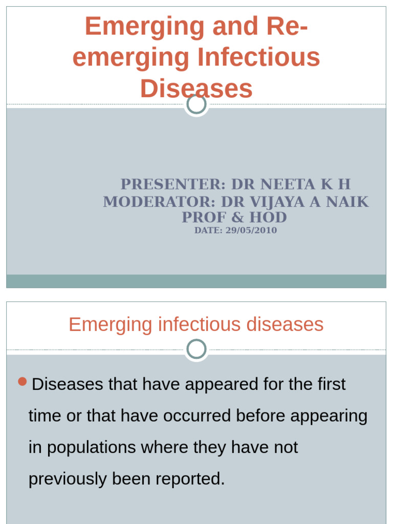 emerging and reemerging diseases | PDF | Infection | Virus