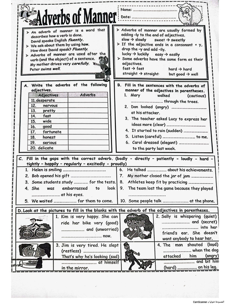 Adverbs of Manner | PDF