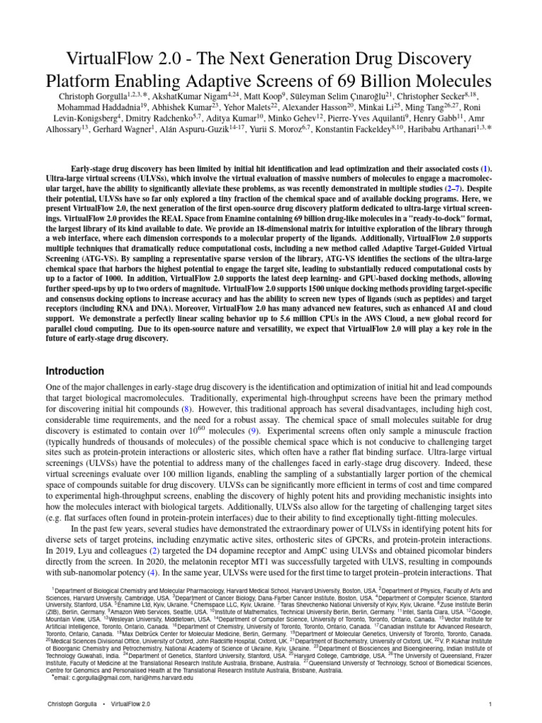 Virtualflow 2.0 - The Next Generation Drug Discovery Platform Enabling Adaptive Screens of 69 ...