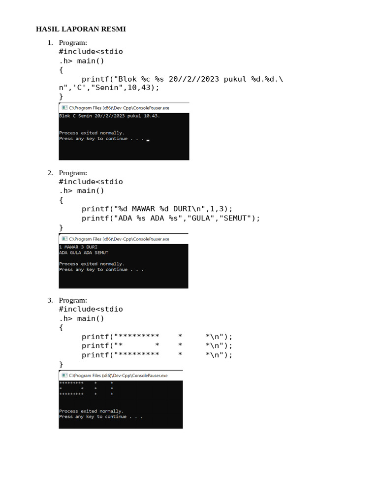 HASIL LAPORAN RESMI PRAKTIKUM 2print | PDF